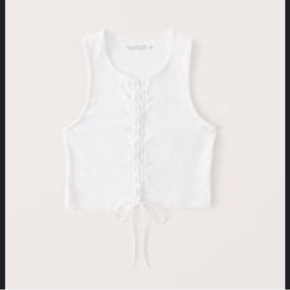 Abercrombie & Fitch | Tops | Nwt Abercrombie Fitch Soft Af Collection White Laceup Seamless ...